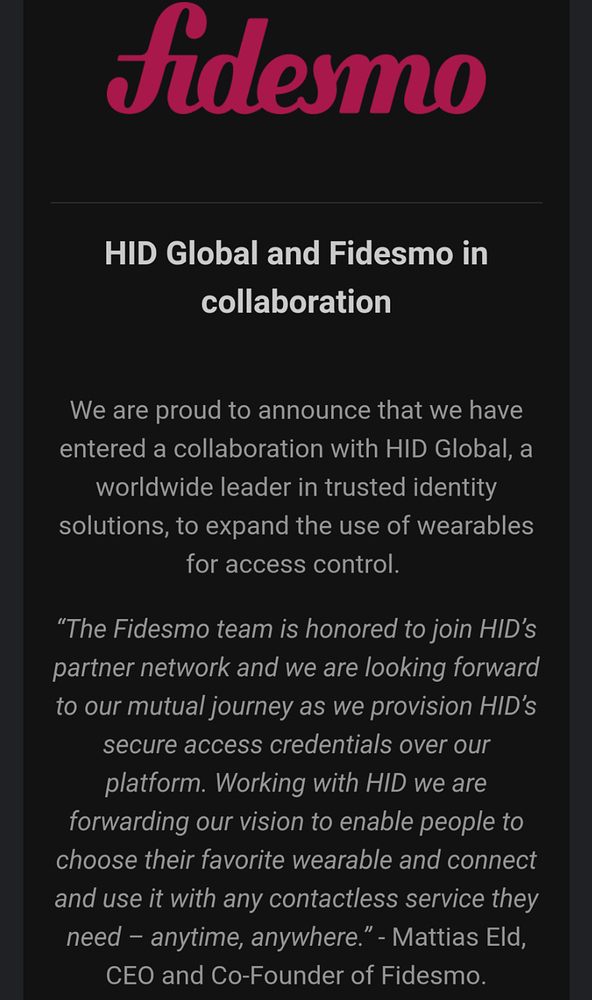 Fidesmo now taking on HID Global - Support - Dangerous Things Forum